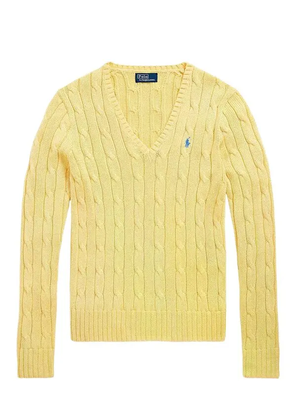 Polo Ralph Lauren Cable-knit V-neck Sweater - Yellow