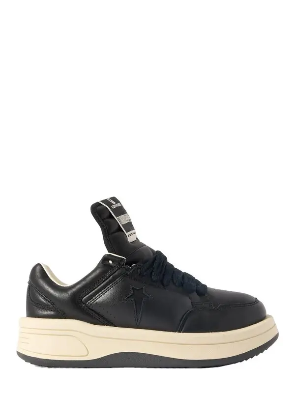 Rick Owens X Converse Turbowpn Leather Sneakers - Black