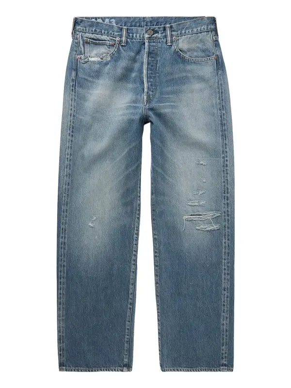 Visvim Social Sculpture 01 Straight-leg Selvedge Jeans - Blue