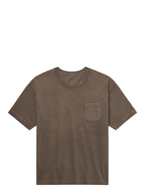 Visvim Jumbo Garment-dyed Cotton-jersey T-shirt - Brown