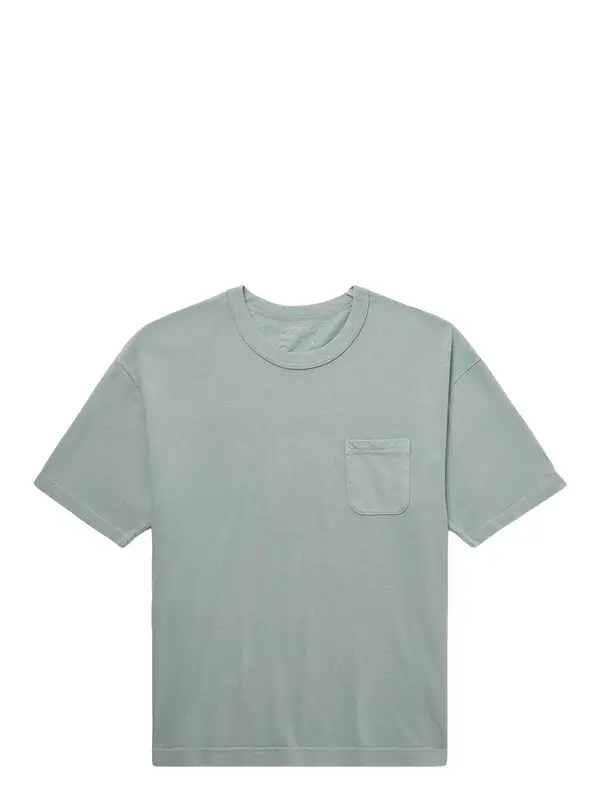 Visvim Jumbo Garment-dyed Cotton-blend Jersey T-shirt - Green