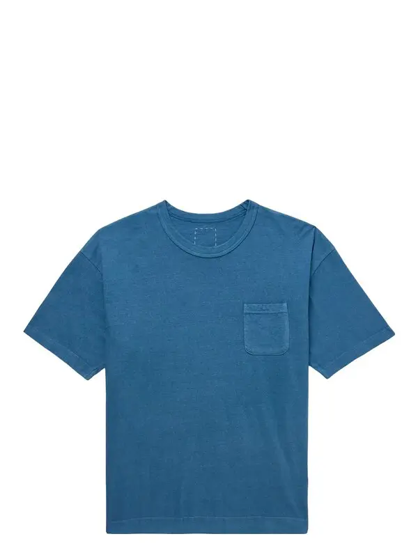 Visvim Jumbo Garment-dyed Cotton-jersey T-shirt - Blue