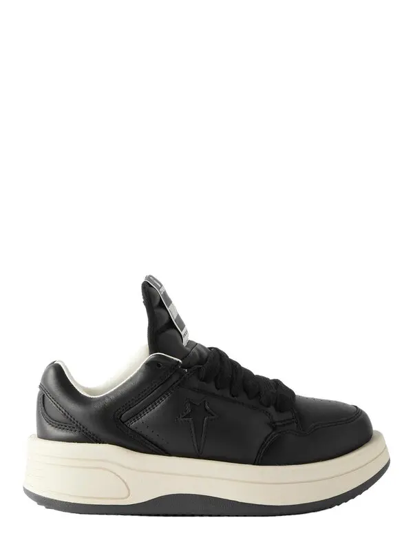 Rick Owens Turbowpn Leather Sneakers - Black