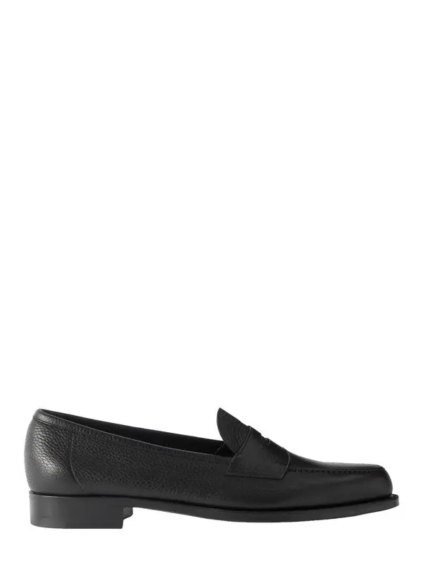 EDWARD GREEN Pimlico Full-grain Leather Penny Loafers - Black