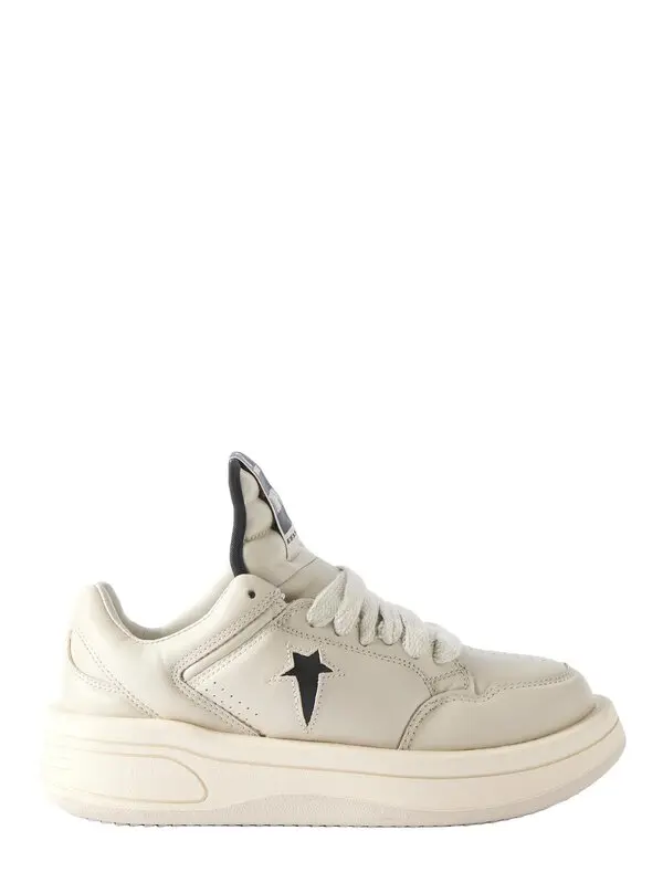 Rick Owens Turbowpn Leather Sneakers - Gray