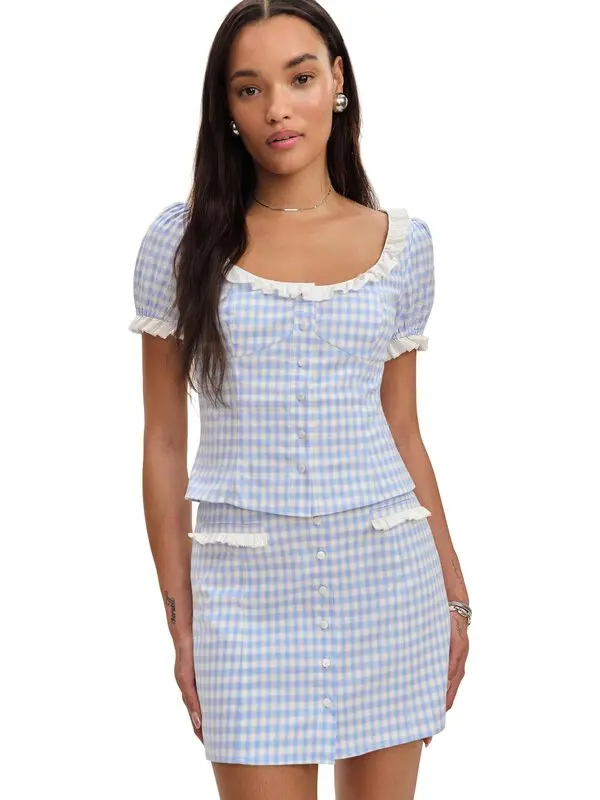 REFORMATION Janell Two Piece Set - Blue