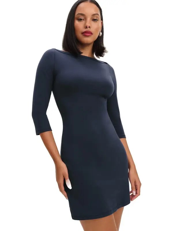 REFORMATION Rocky Knit Mini Dress - Midnight