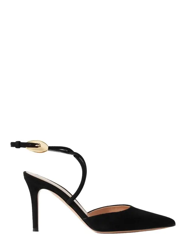 GIANVITO ROSSI Jungle Mamba 85 Suede Pumps - Black