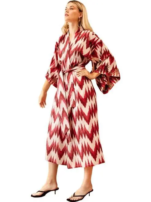GUADALUPE DESIGN Anisa Ikat Kimono - Pink