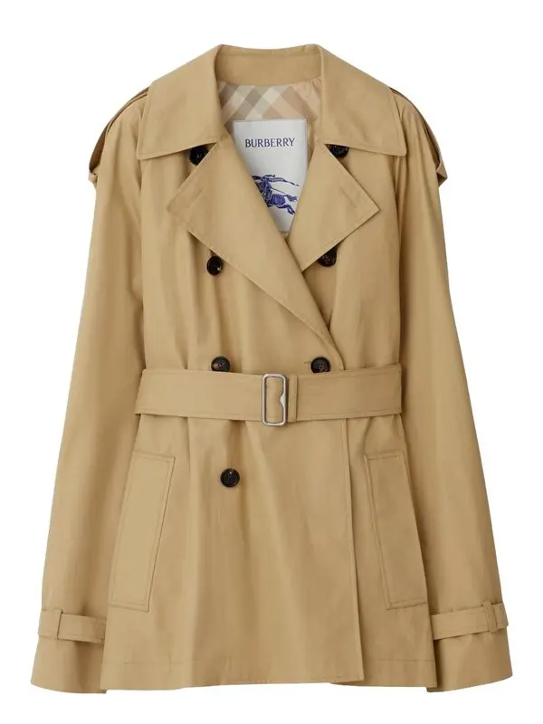 Burberry Cotton Trench Coat - Beige