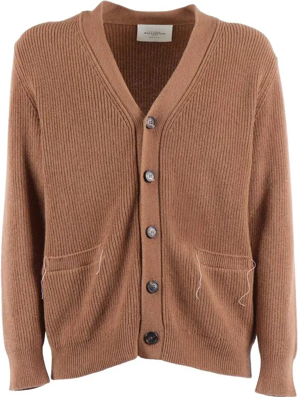 BALLANTYNE V-neck Cardigan - Brown