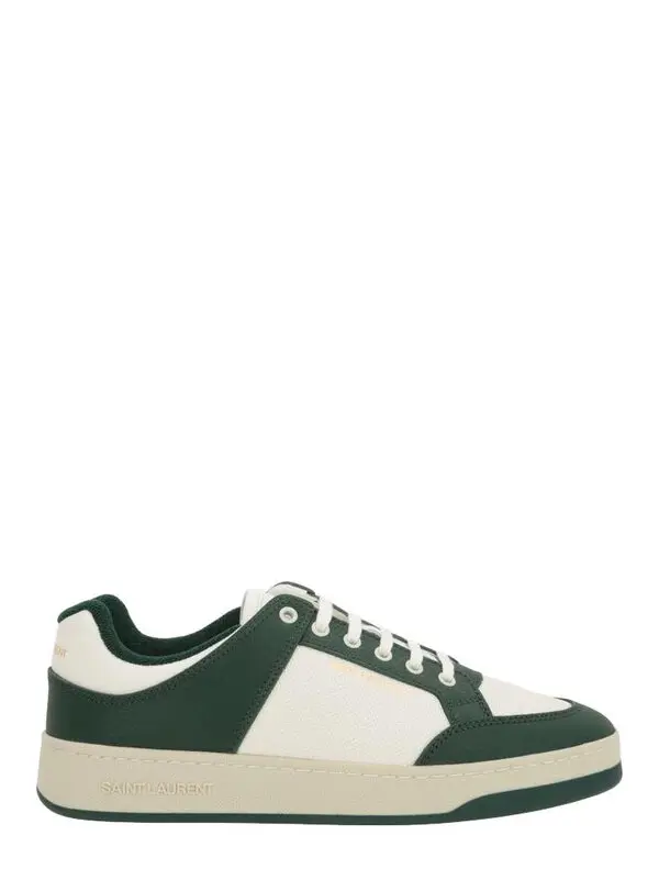 Saint Laurent Low-top Sneakers - Coffe White+dark Basil