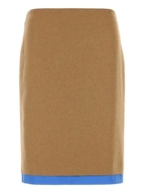 Miu Miu Camel Skirt - Beige O Tan