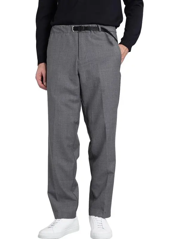 WHITE SAND Straight Leg Wool Pants - Grey