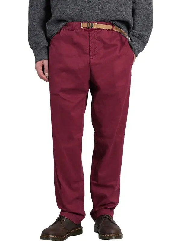 WHITE SAND Cotton Blend Straight Leg Pants - Red