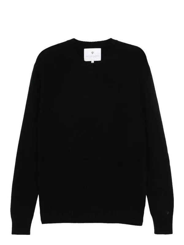 SEVEN GAUGE Wool Crewneck Sweater - Black