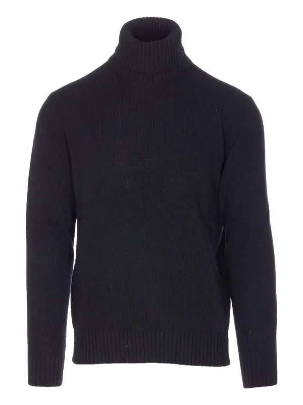 SEVEN GAUGE High Neckline Sweater - Black