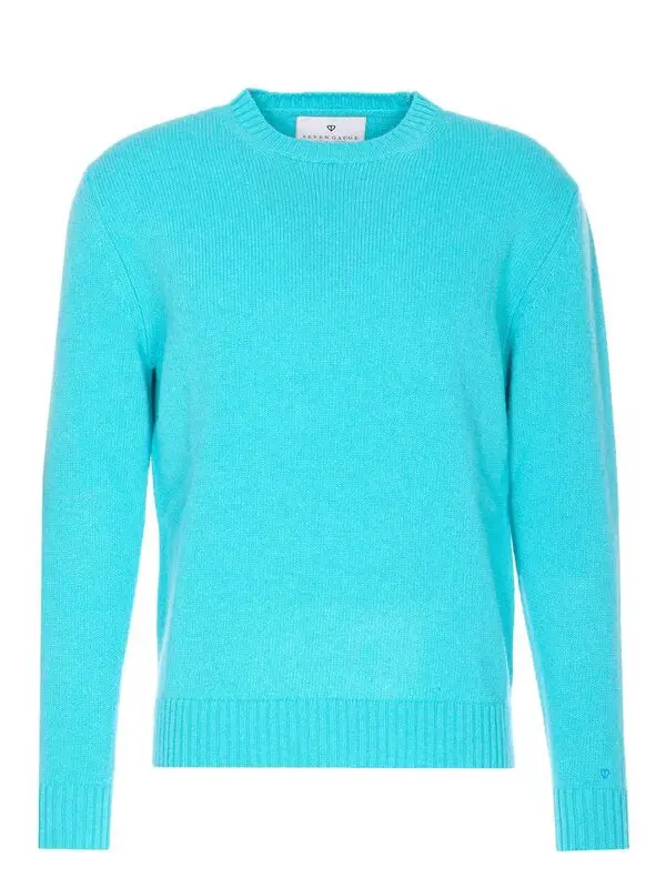 SEVEN GAUGE Crewneck Long Sleeve Sweater - Blue