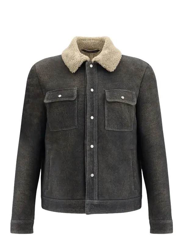 SALVATORE SANTORO Shearling Jacket - Grey