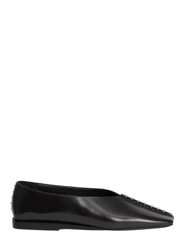 JIL SANDER Studded Ballerinas - Black