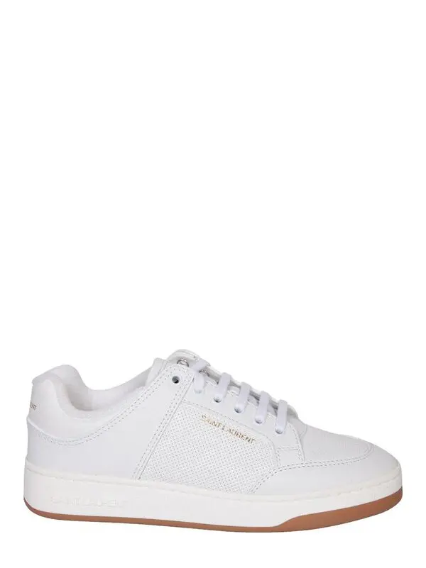 Saint Laurent Leather Sneakers - White