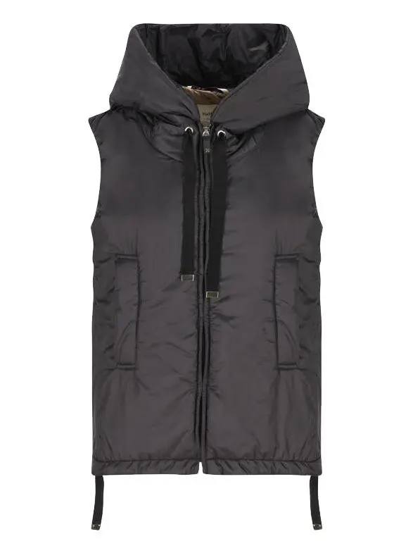 Max Mara Padded Technical Canvas Vest - Black