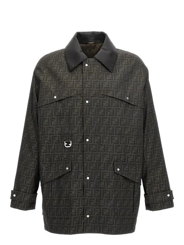 Fendi Ff' Jacquard Jacket - Brown