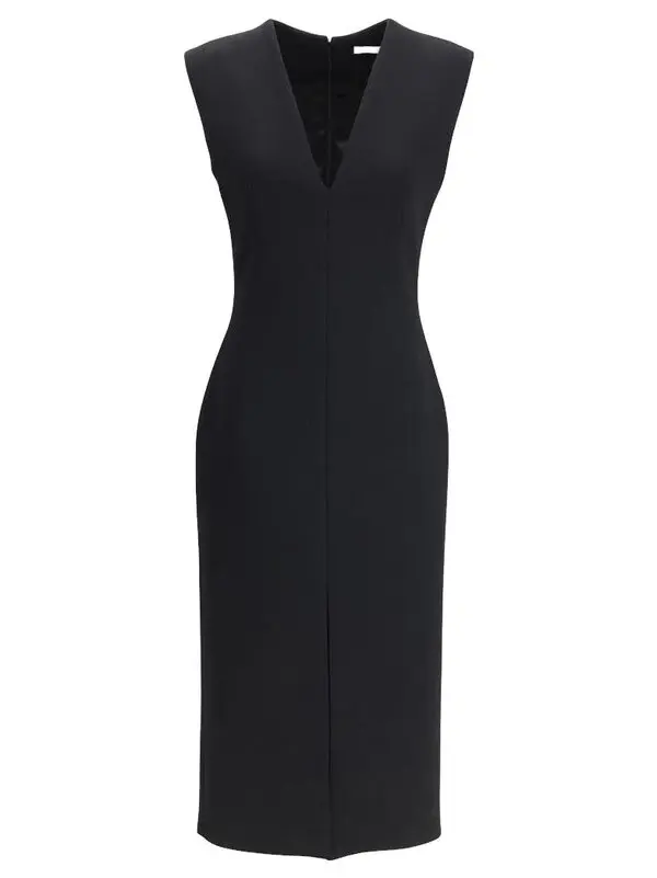 Givenchy V-neck Pencil Dress - Black