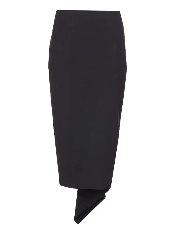 THE LATEST Asymmetrical High-waisted Skirt - Black