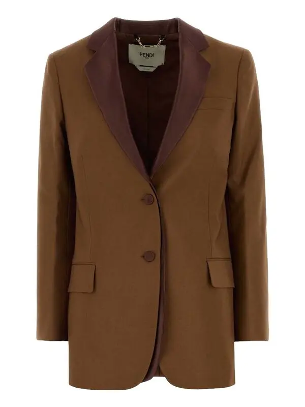 Fendi Tailored Wool And Mohair Jacket - Tobacco-25