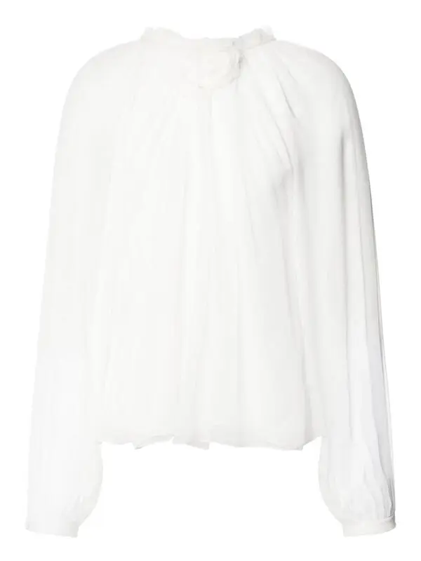 Alberta Ferretti Silk Blouse - White