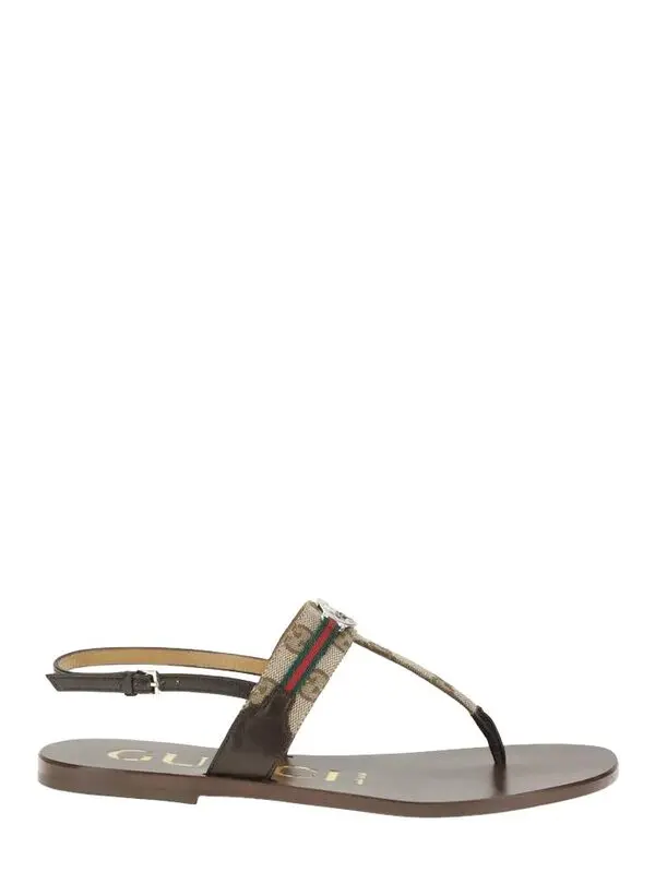 Gucci Gg Crossover Sandals - Brown