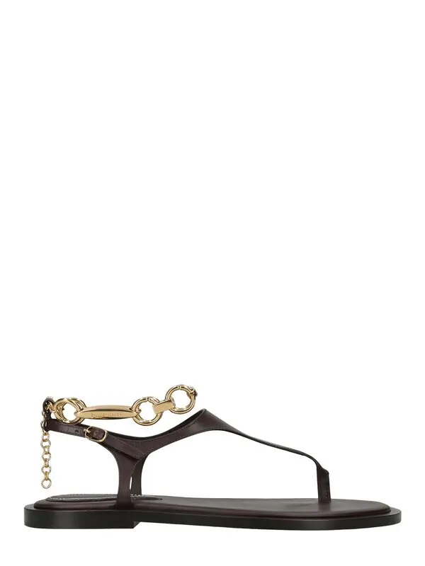 Zimmermann Leather Thong Sandals - Brown