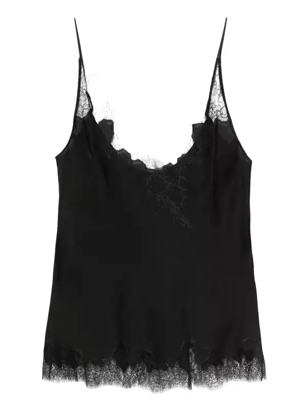 Carine Gilson Silk Camisole - Black
