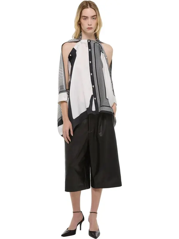 Helmut Lang Scarf Top - Black/white