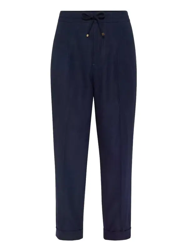 Brunello Cucinelli Linen Trousers - Blue