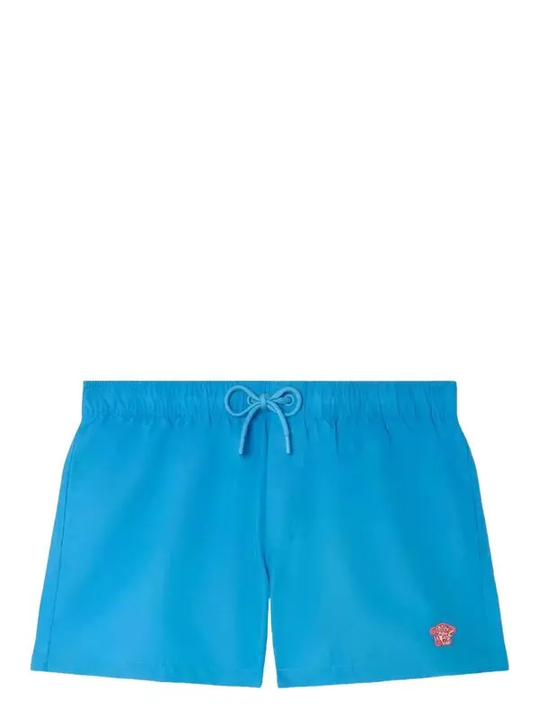 Versace Medusa-embroidered Swim Shorts - Blue