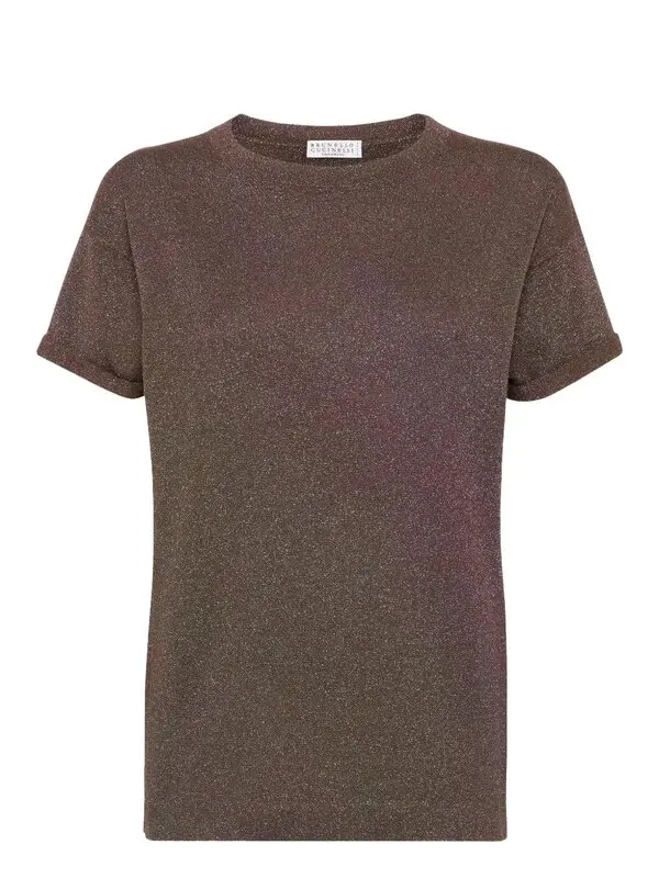 Brunello Cucinelli Round Neck T-shirt - Brown