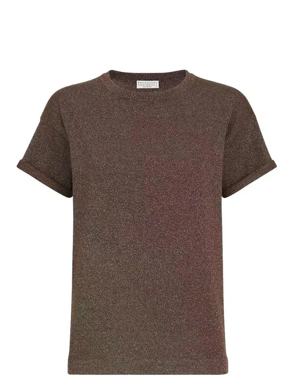 Brunello Cucinelli Round Neck T-shirt - Brown