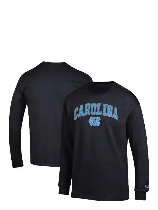 Champion North Carolina Tar Heels Arch Over Logo Long Sleeve T-shirt - Black