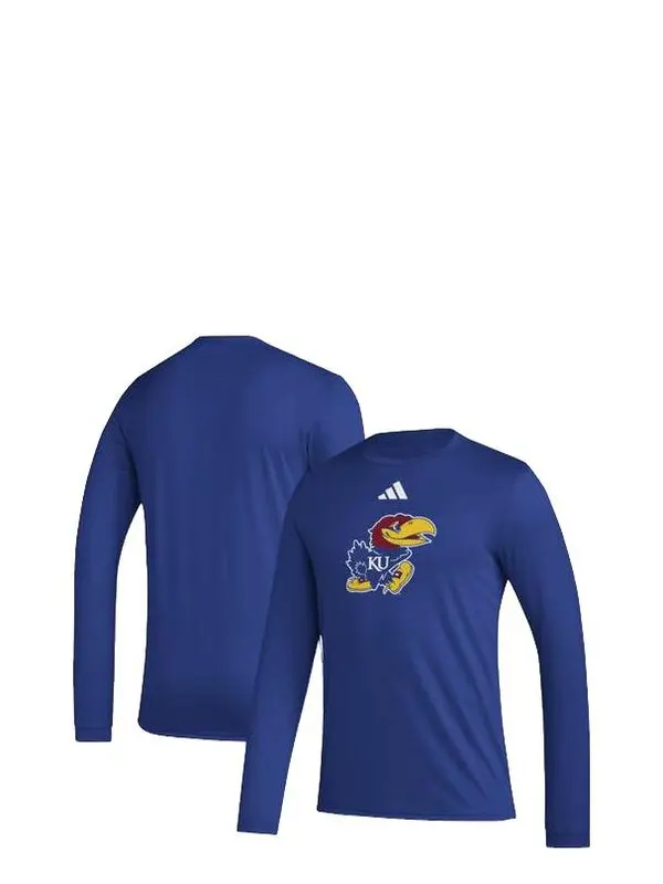 Adidas Kansas Jayhawks Primary Locker Logo Long Sleeve T-shirt - Royal