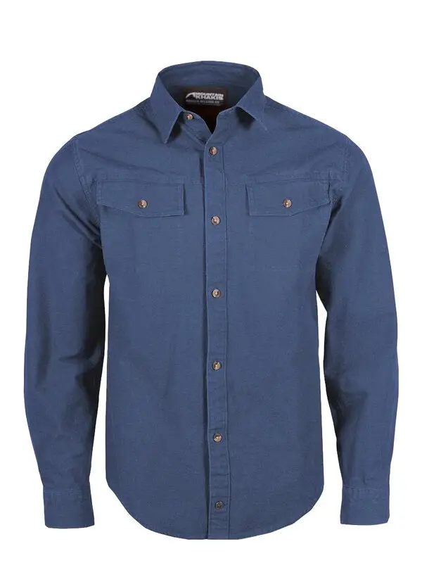 MOUNTAIN KHAKIS Hamilton Chamois Shirt - Faded Indigo