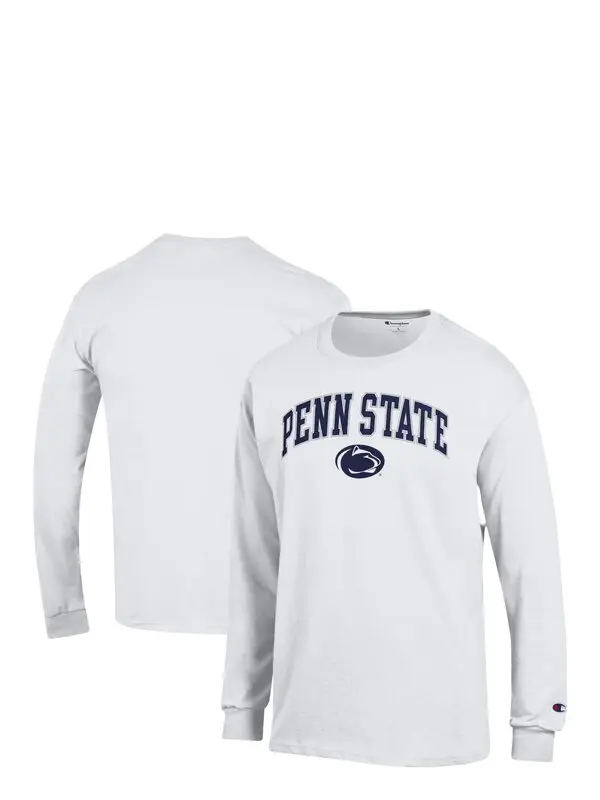 Champion Penn State Nittany Lions Arch Over Logo Long Sleeve T-shirt - White