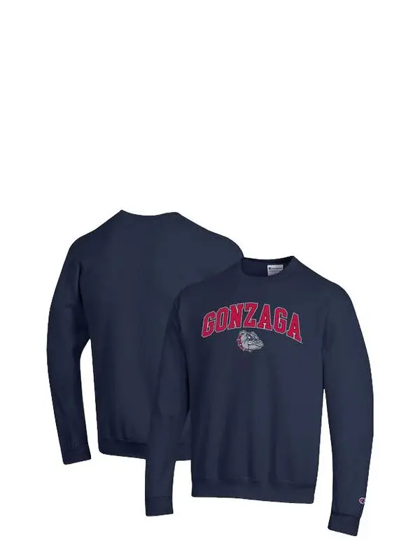 Champion Gonzaga Bulldogs Arch Over Logo Pullover Sweatshirt - Navy