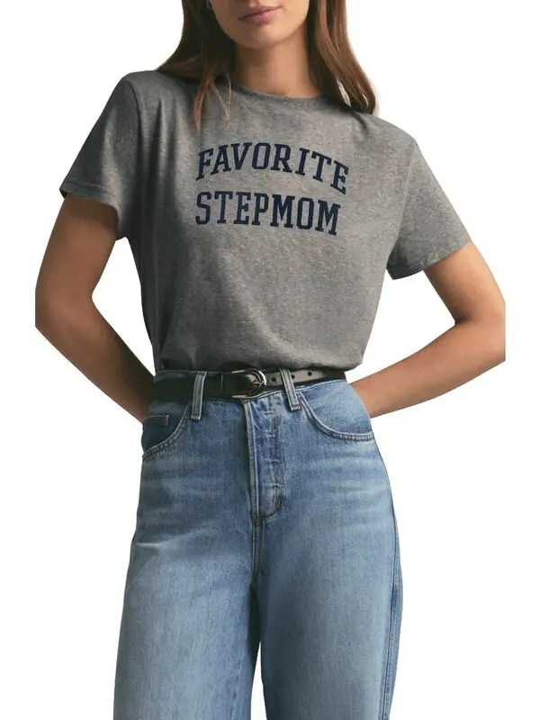 FAVORITE DAUGHTER Favorite Step Mom T-shirt - Heather Grey W/ Na
