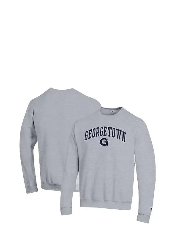 Champion Georgetown Hoyas Arch Over Logo Pullover Sweatshirt - Heather Gray