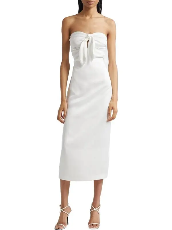 Ramy Brook Orion Strapless Midi Dress - Ivory