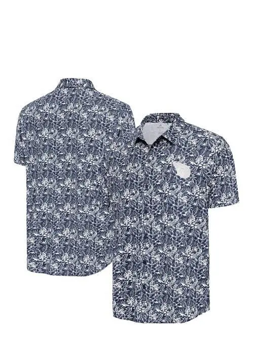 ANTIGUA Cleveland Guardians Resort Button-up Shirt - Navy