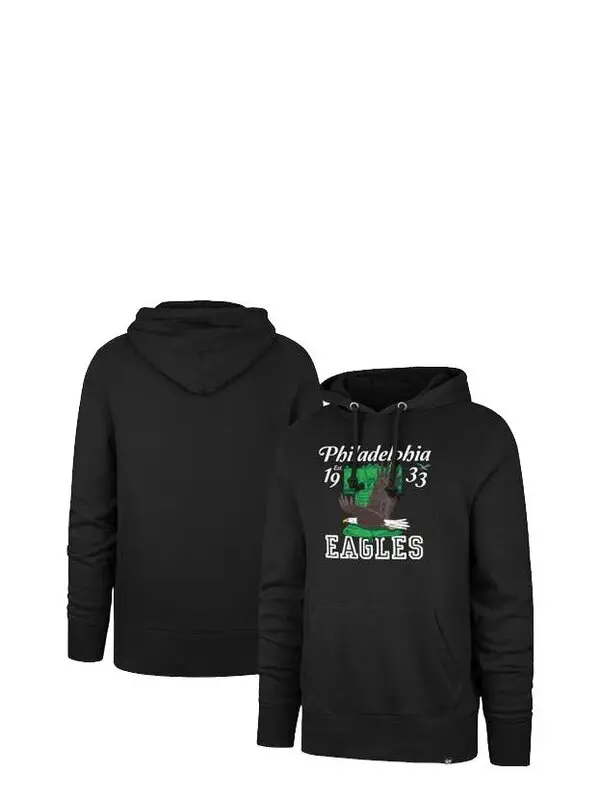 '47 Philadelphia Eagles Regional Headline Pullover Hoodie - Black