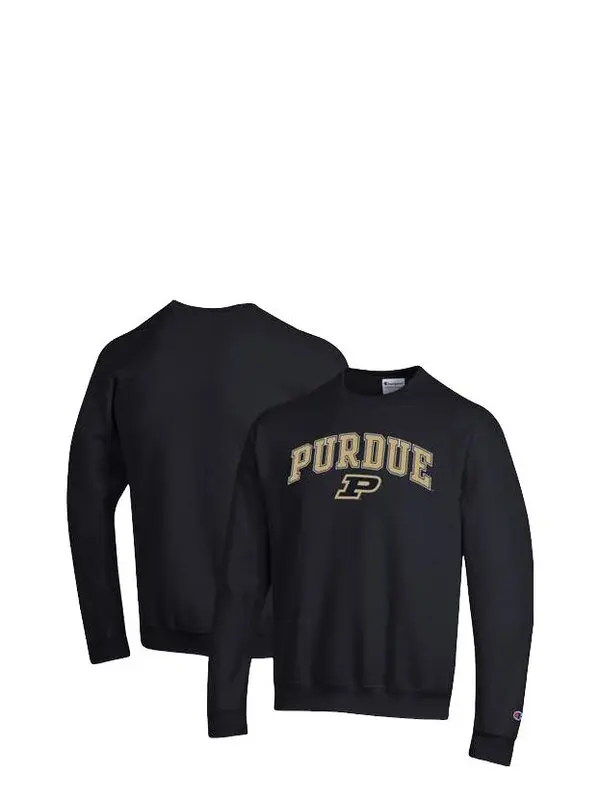 Champion Purdue Boilermakers Arch Over Logo Pullover Sweatshirt - Black